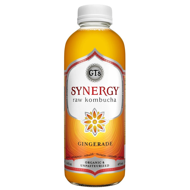 GT's Synergy Raw Kombucha Gingerade 16oz – Taste it! Market