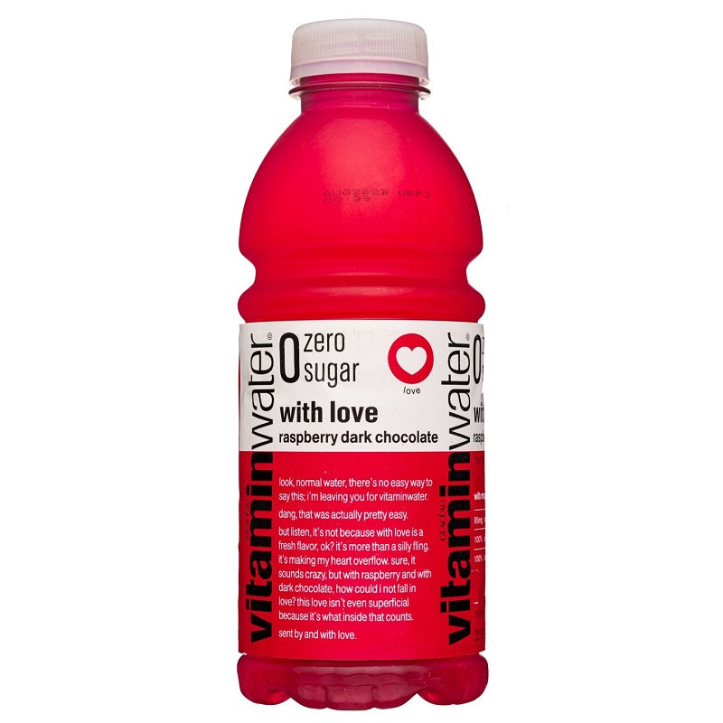Glaceau With Love Raspberry Dark Chocolate Zero Sugar Vitamin Water 20 ...