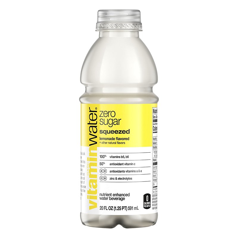 Glaceau Vitamin Water Squeezed Zero Sugar Lemonade 20oz – Taste it! Market