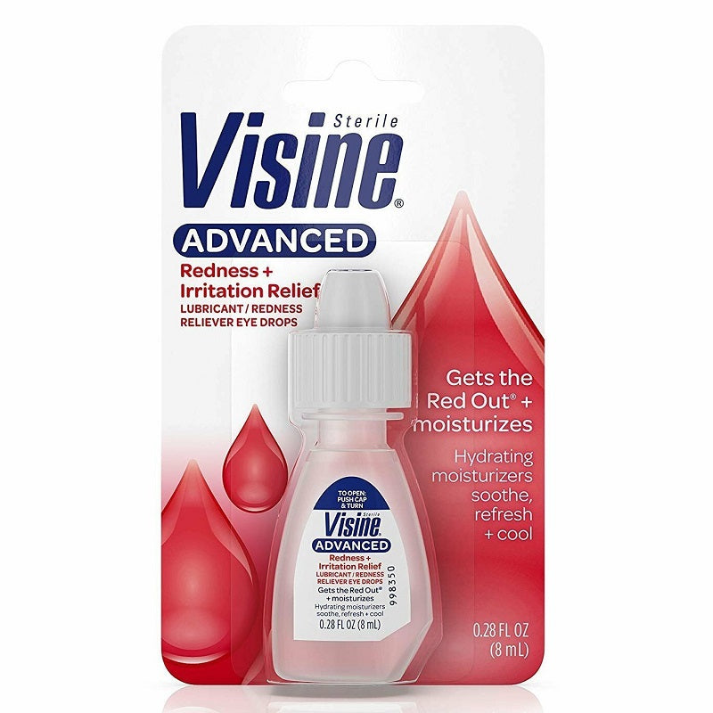 Visine Advanced Redness and Irritation Relief Eye Drops 0.5oz – Taste ...